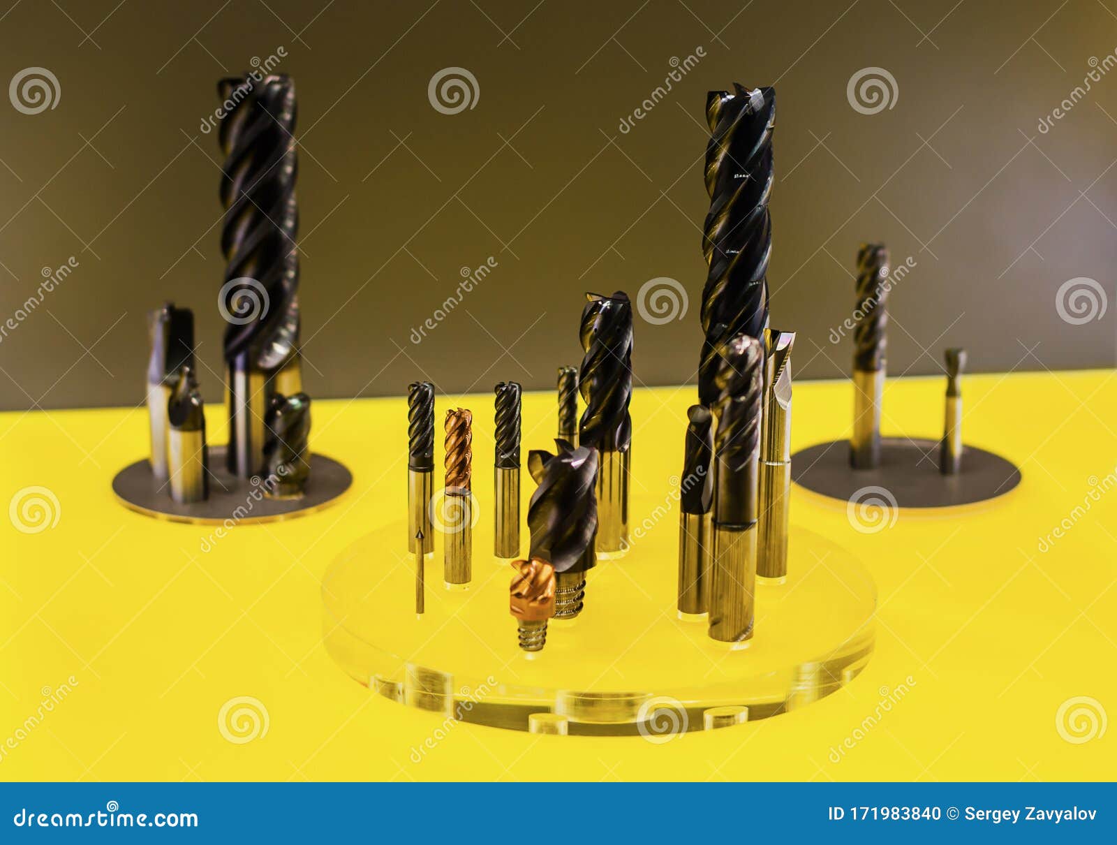 Solid Milling Tools Used for Metalwork Stock Photo - Image of hole ...