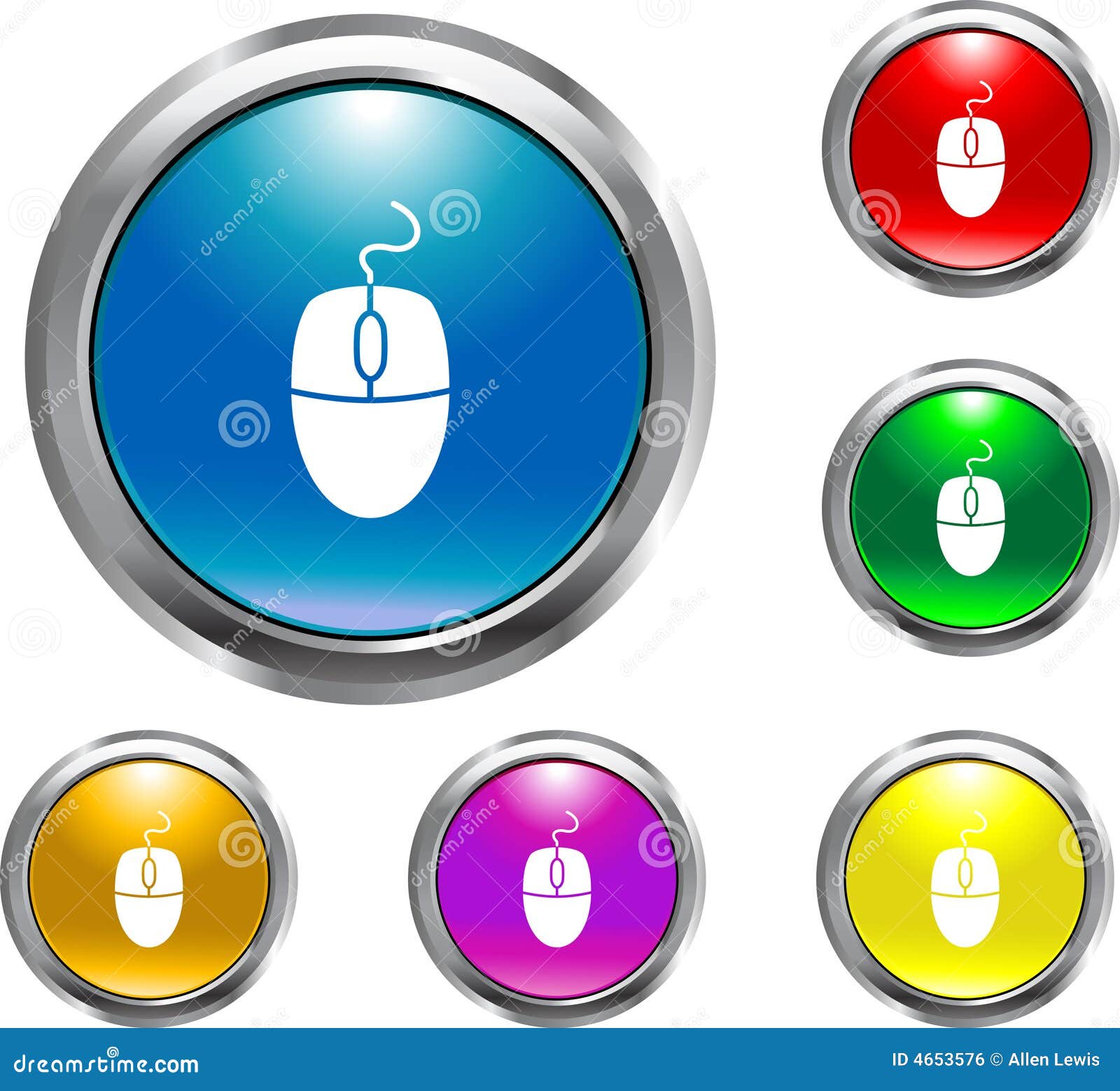 Solid Mouse Button stock vector. Illustration of point - 4653576