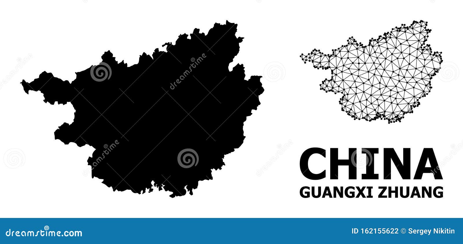 Web Map Of Guangxi Zhuang Region Stock Image | CartoonDealer.com #162280315