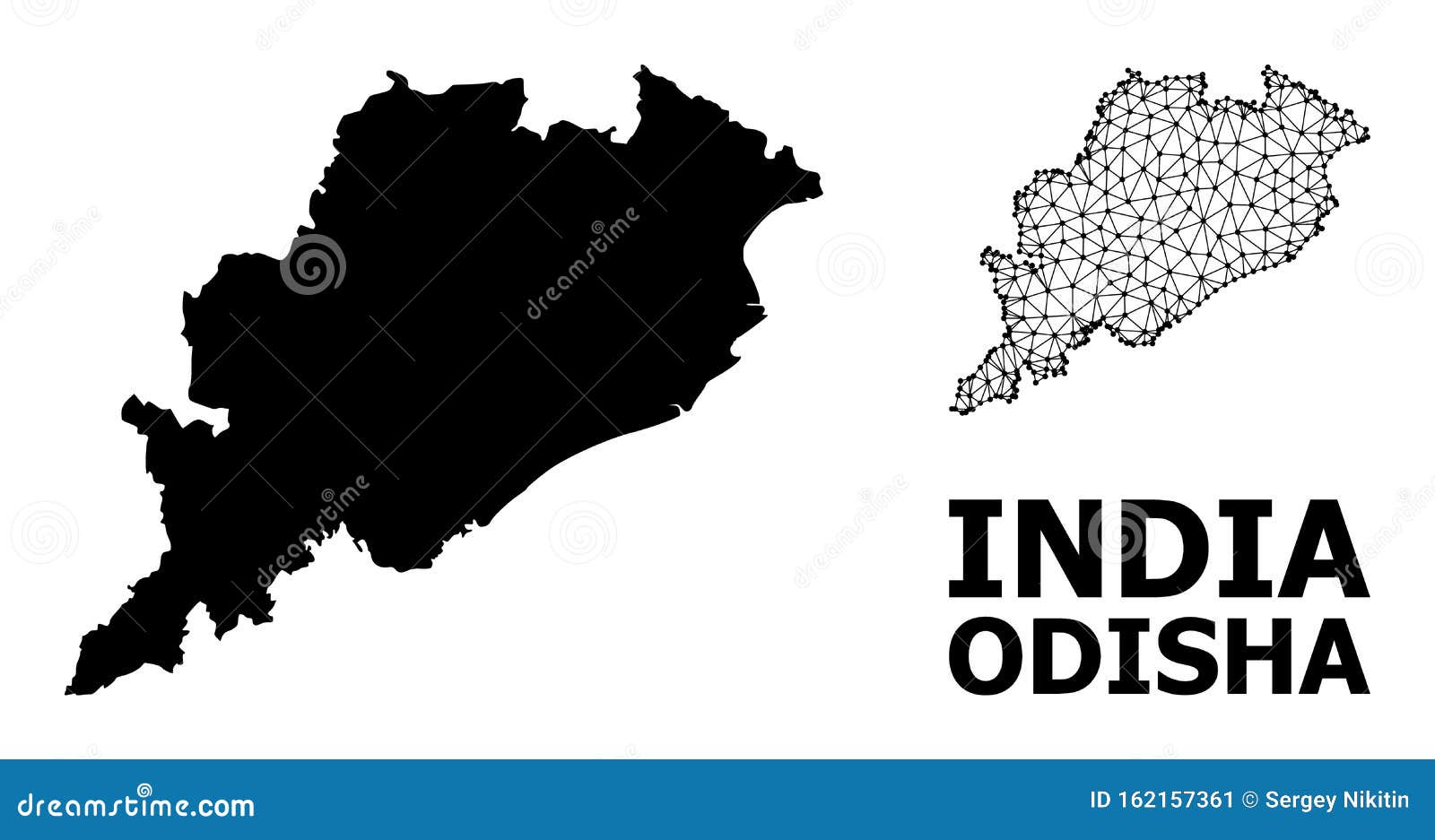 State Of Odisha India With Capital City Bhubaneswar Hand Drawn Map ...