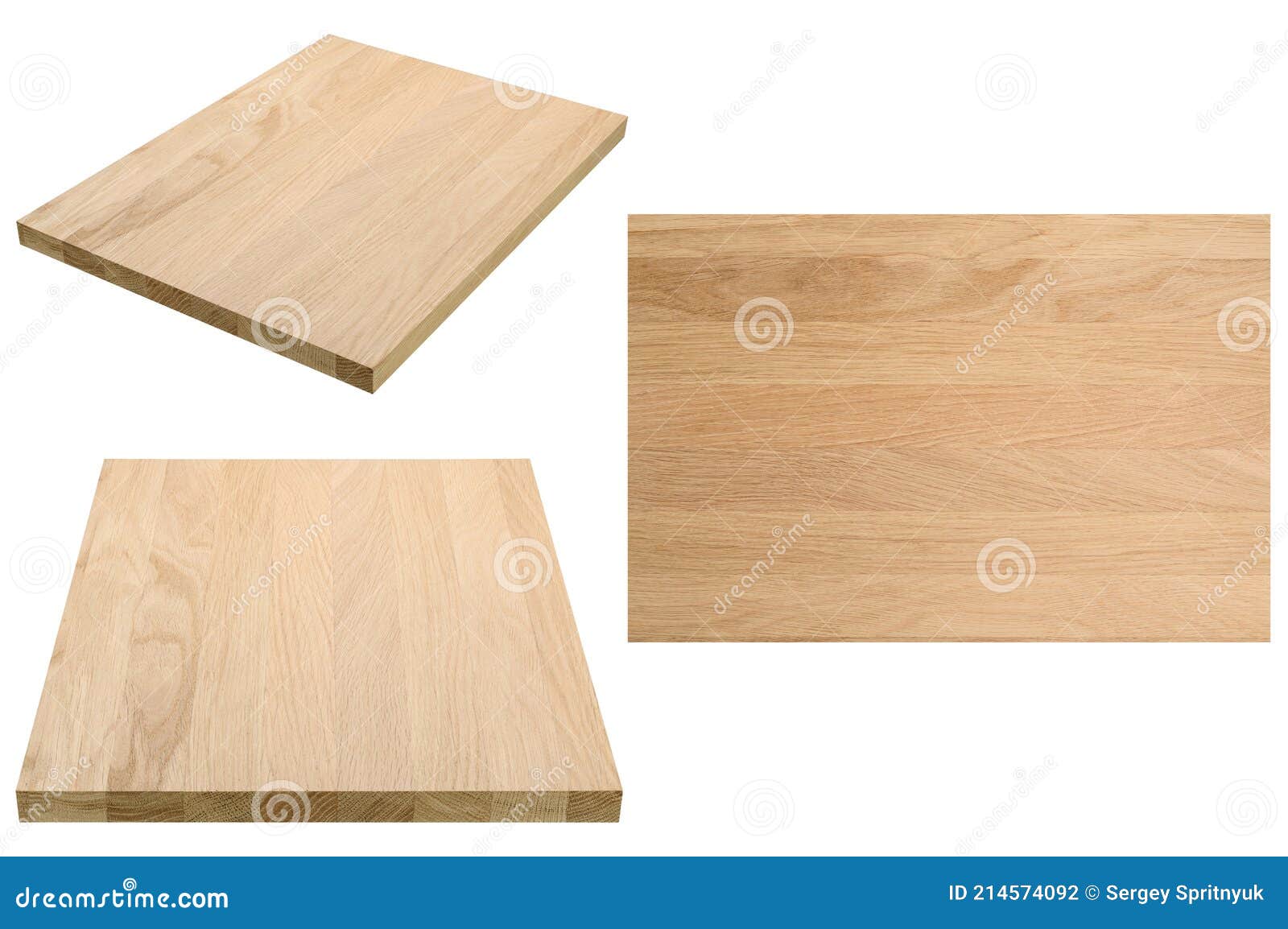 Solid Oak Laminated Board, Premium Quality, Set of 3 Photos Stock Photo ...