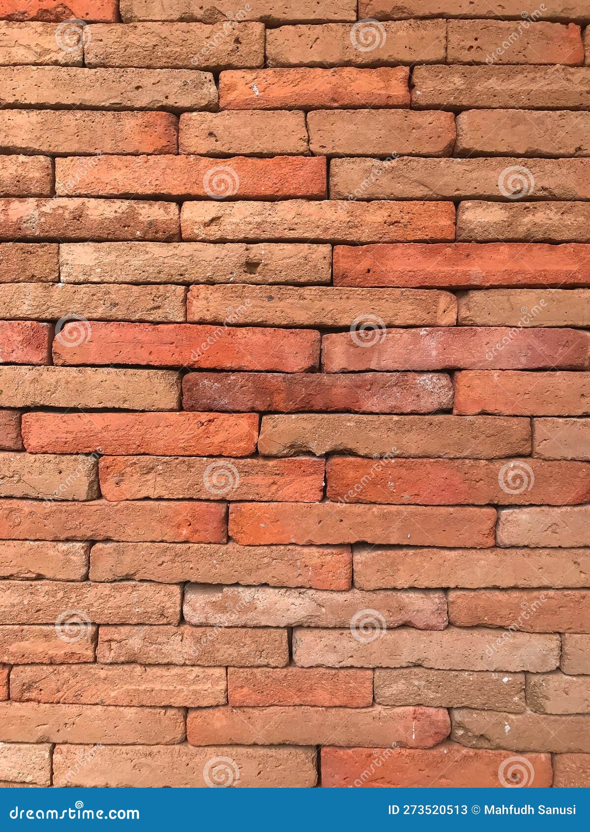 Solid Old Red Brick Wall Texture Background Stock Image - Image of ...