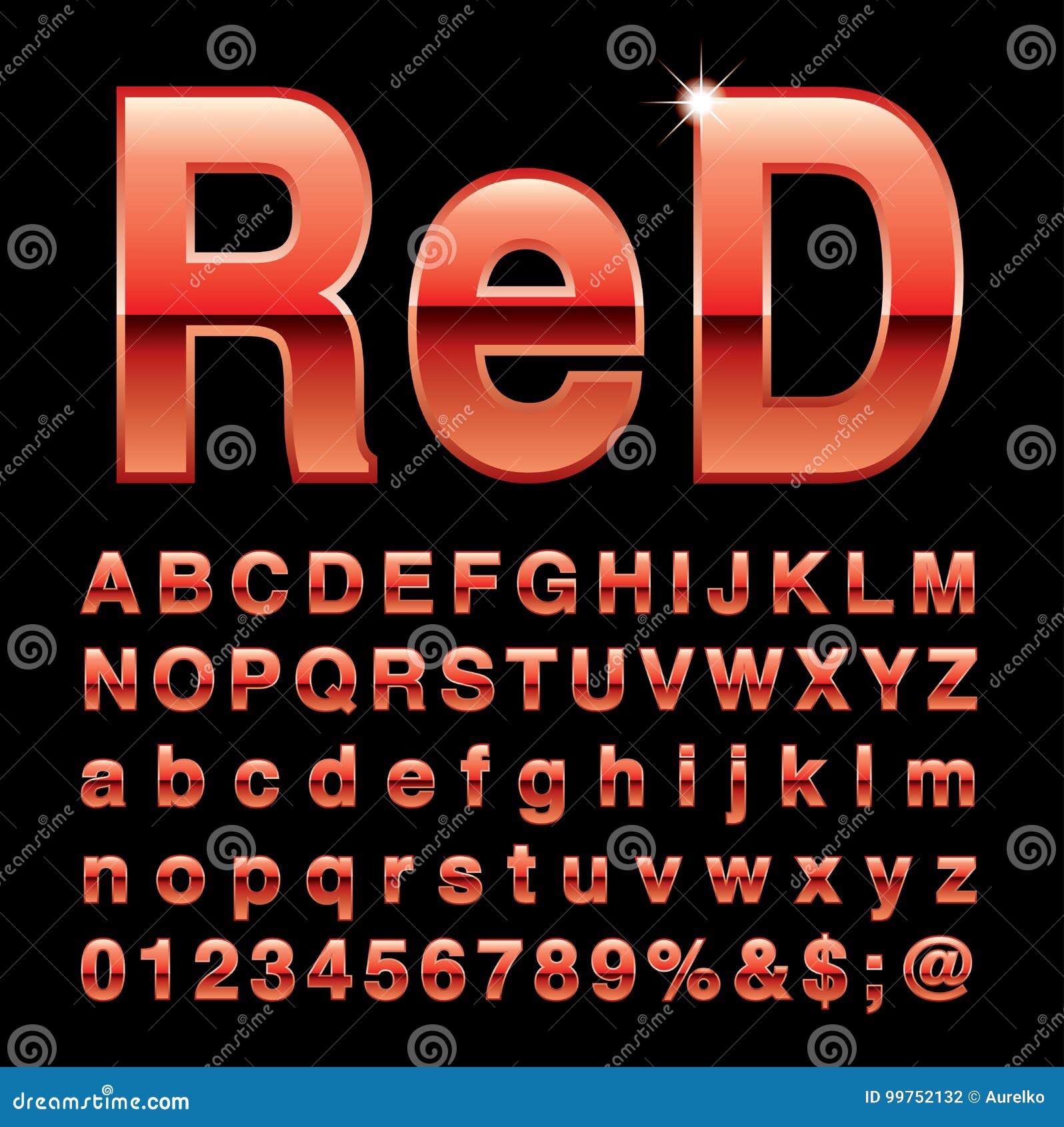 Solid red stock vector. Illustration of white, number - 99752132