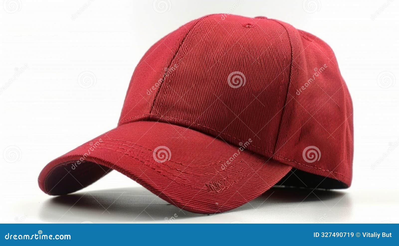 Solid Red Baseball Cap, Ready To Be Worn Stock Image - Image of outfit ...