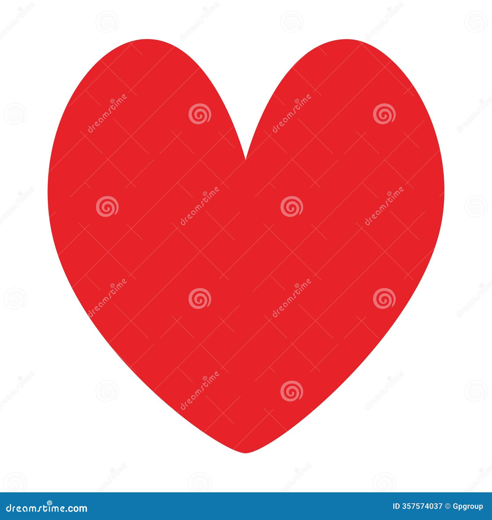 Solid Red Heart Illustration Stock Illustration - Illustration of ...