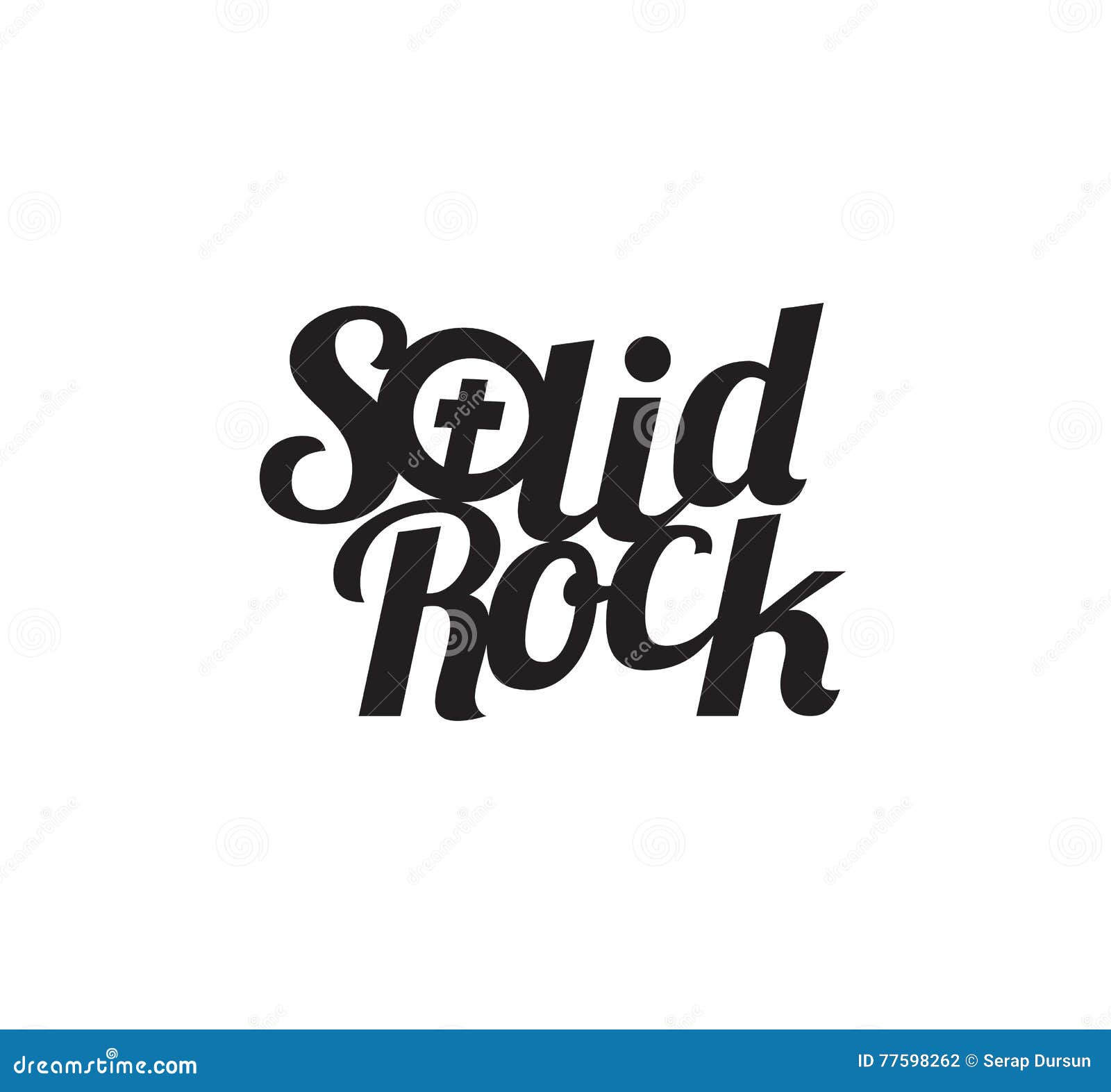 Solid Rock Concept Design stock vector. Illustration of graphic - 77598262