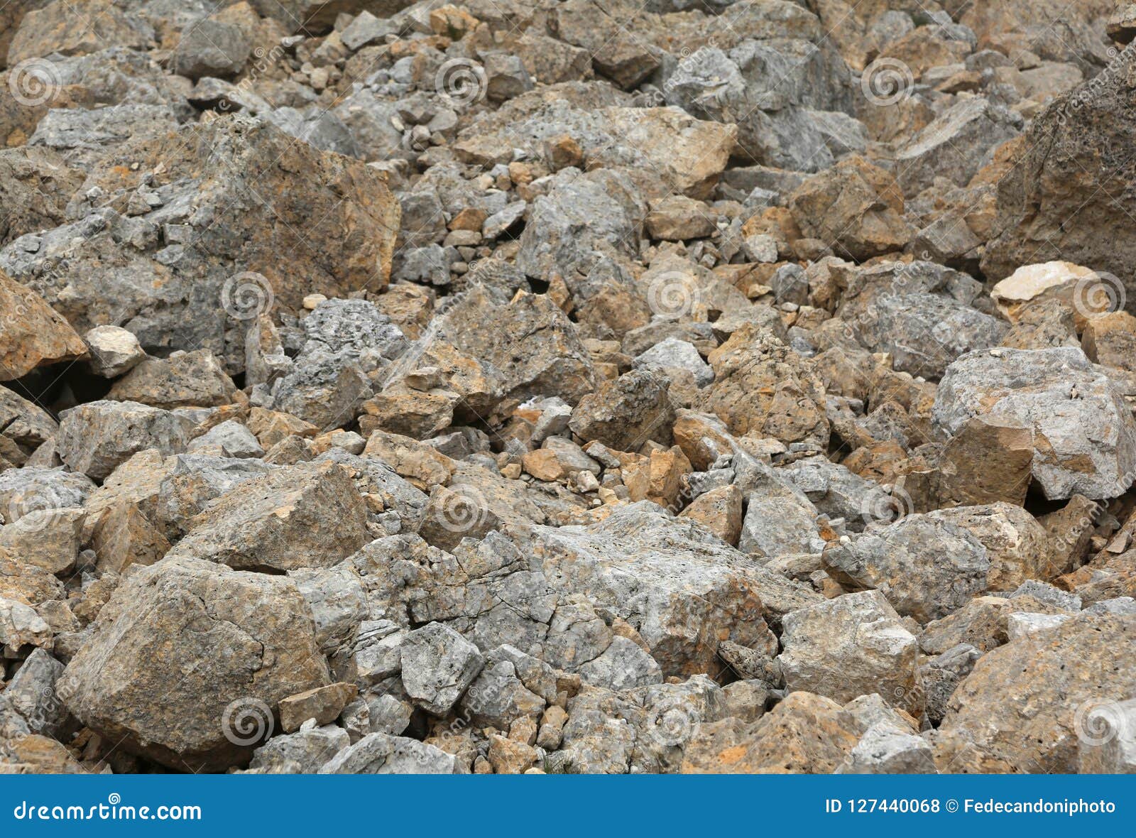 Solid Rock of a Landslide in Mountain Stock Photo - Image of slide ...