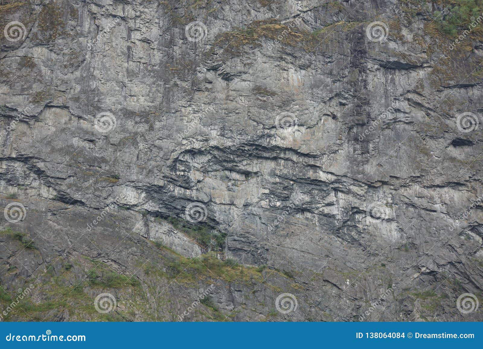 Solid Rock Located in a Fjord Close To FlÃ¥m, Norway Stock Photo ...