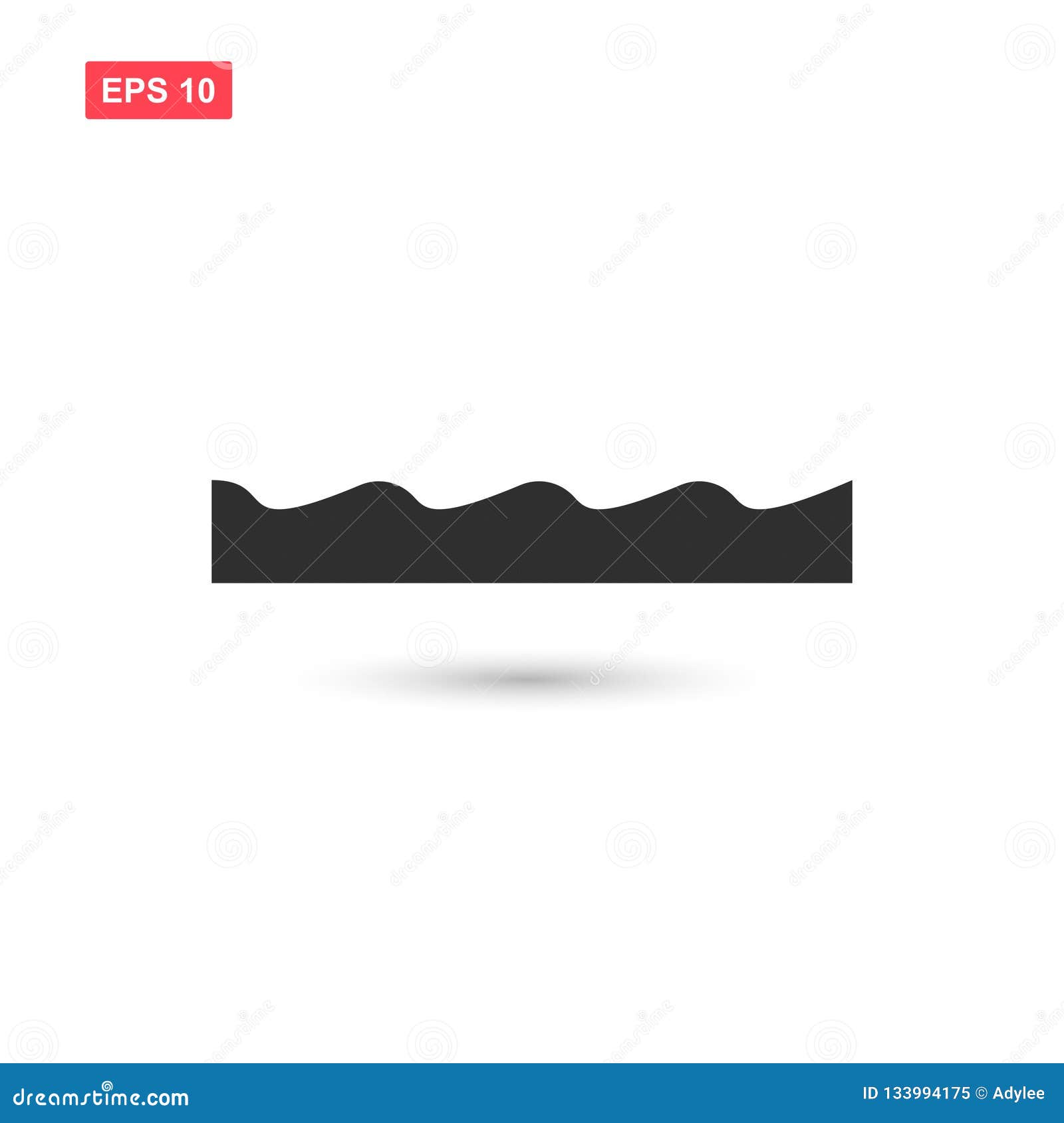 Solid Sea Waves Vector Icon Isolated Stock Vector - Illustration of ...