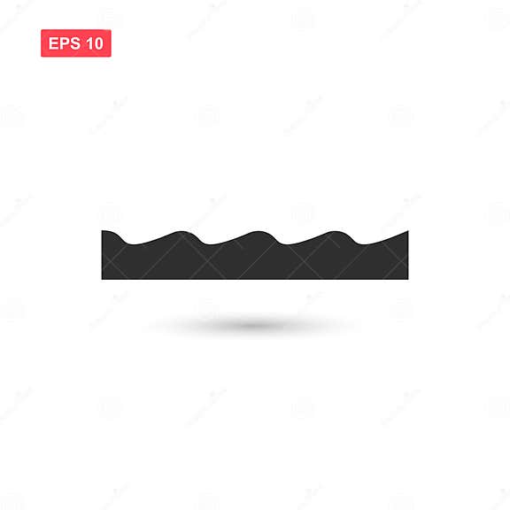 Solid Sea Waves Vector Icon Isolated Stock Vector - Illustration of ...