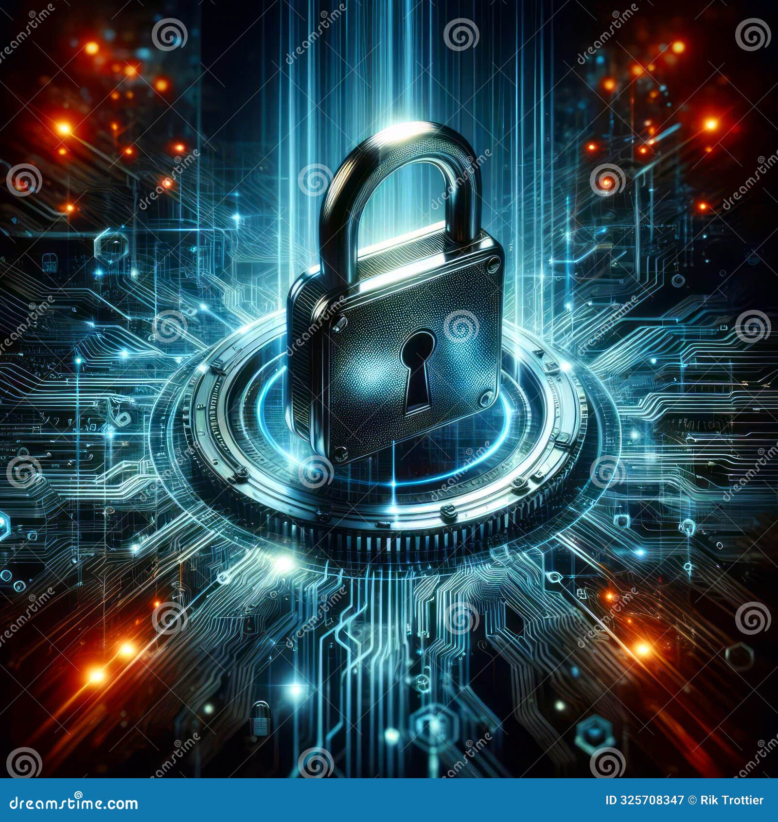 Solid Security and Information or Network Protection Stock Illustration - Illustration of policy ...