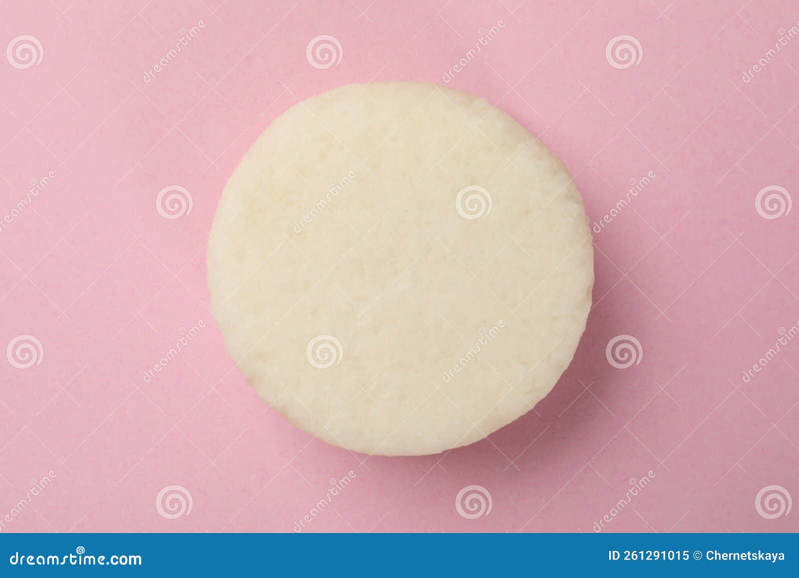 Solid Shampoo Bar on Pink Background, Top View. Hair Care Stock Image ...