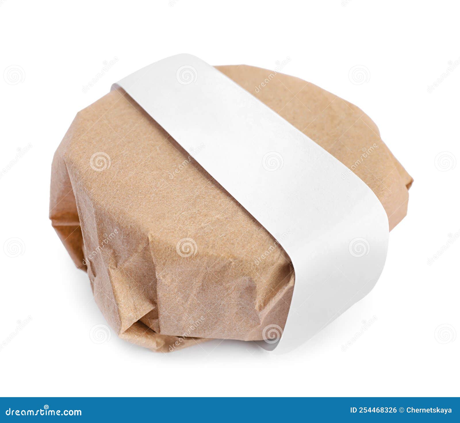 Solid Shampoo Bar Wrapped in Parchment Isolated on White Stock Photo ...