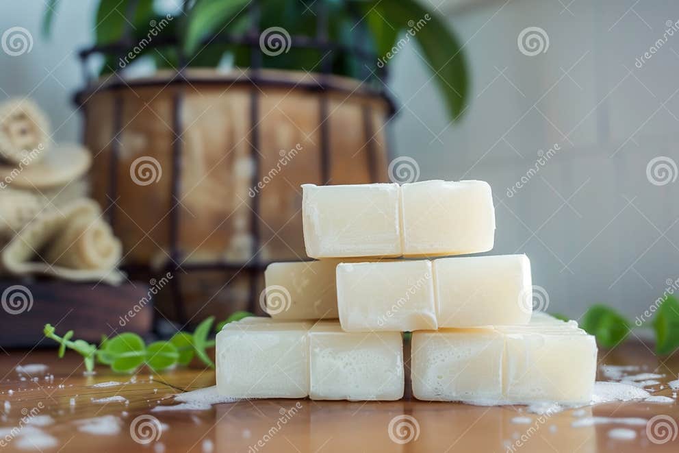 Solid Shampoo Bars Stacked in a Pyramid Shape Stock Photo - Image of ...