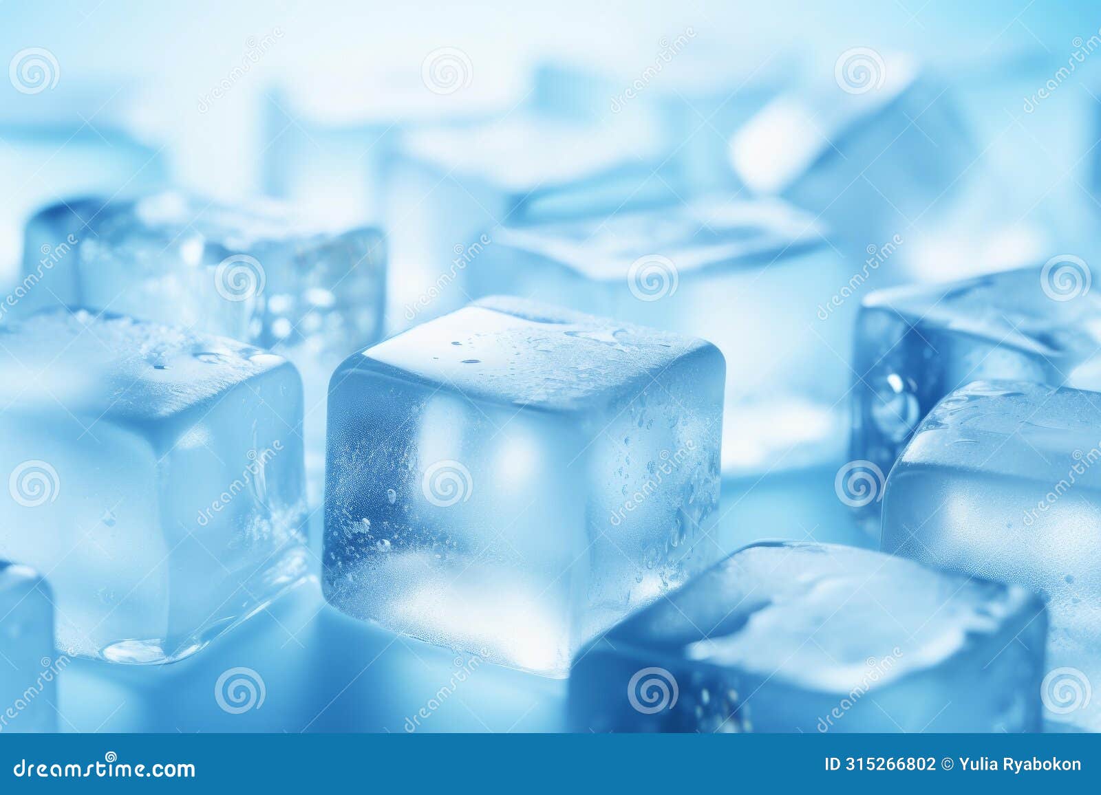 Solid Smooth Ice Cubes Light. Generate Ai Stock Photo - Image of ...
