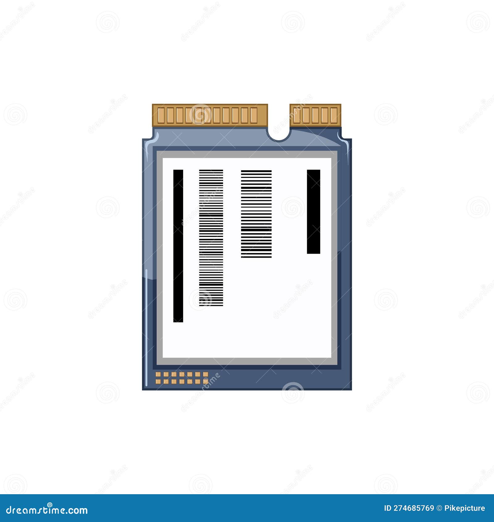 Solid Ssd Storage Cartoon Vector Illustration Stock Vector ...