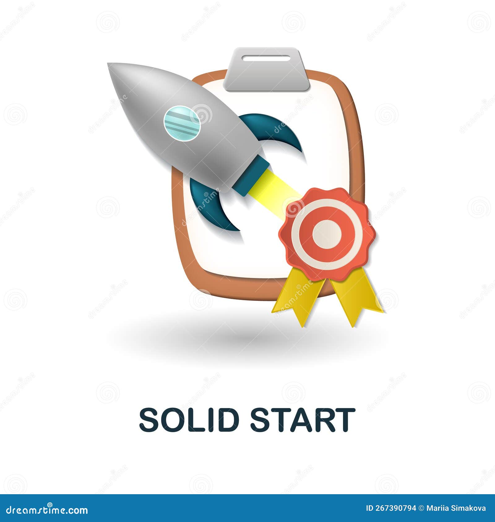 Solid Start Icon. 3d Illustration from Performance Collection Stock ...