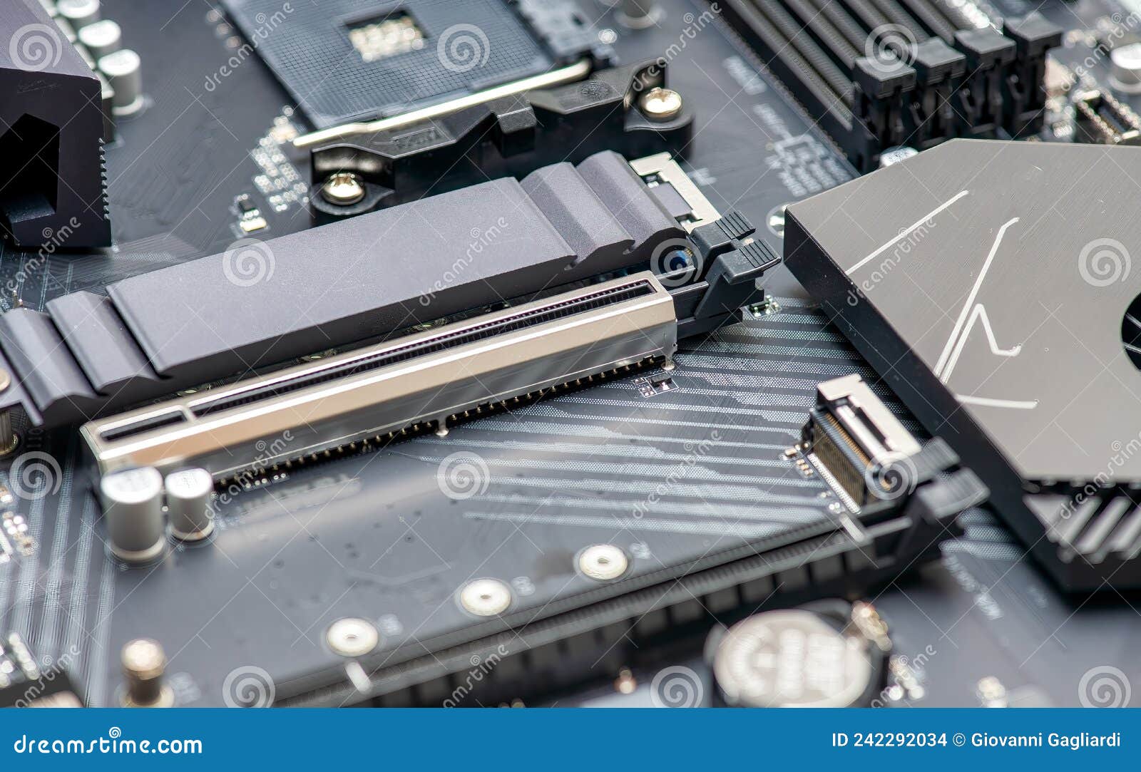 Solid State Disk in M.2 Format on a Computer Main Board Stock Photo ...