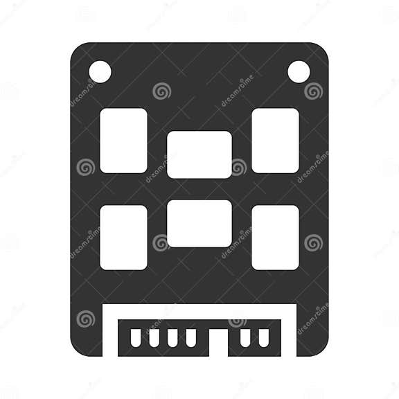 Solid state drive Icon stock vector. Illustration of disk - 315874930