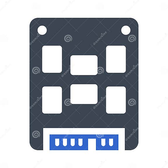Solid state drive Icon stock vector. Illustration of storage - 315875148