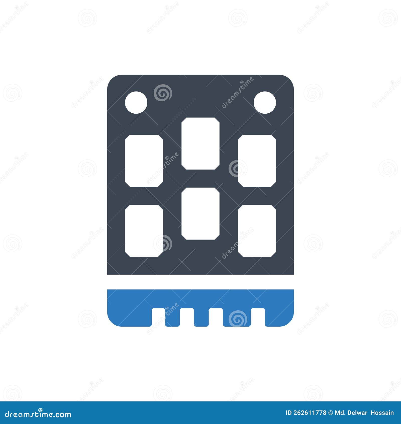 Solid state drive icon stock vector. Illustration of vector - 262611778