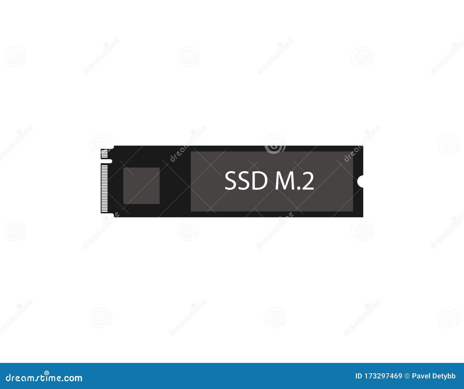 Solid State Drive, Ssd M2 Icon. Vector Illustration, Flat Design Stock ...