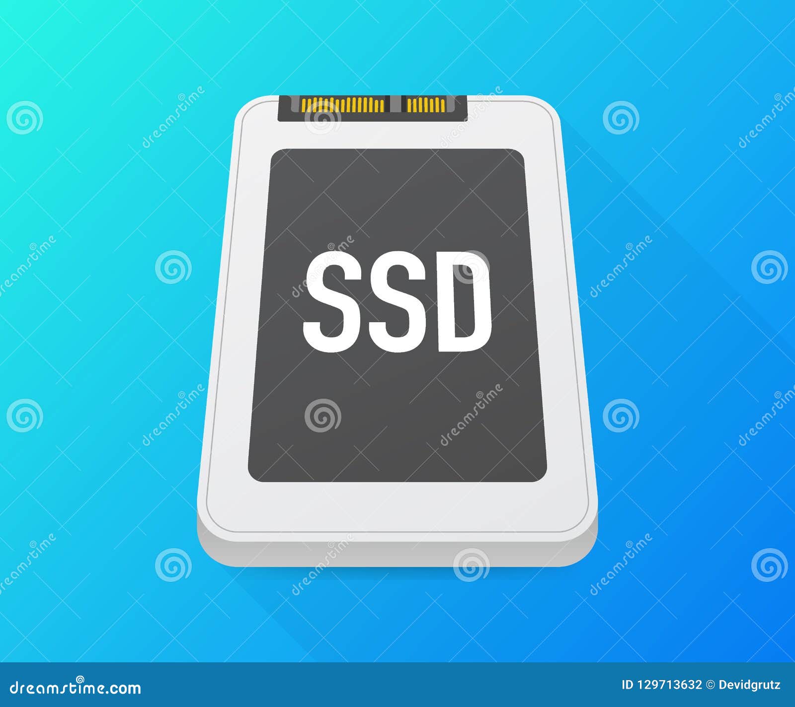 Solid State Drive, Ssd Polygon, Computer Device, Hard Disk. Vector ...