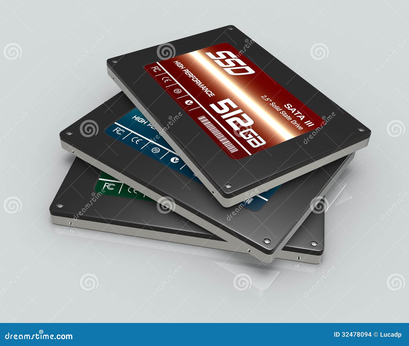 Solid state drives stock illustration. Illustration of device - 32478094