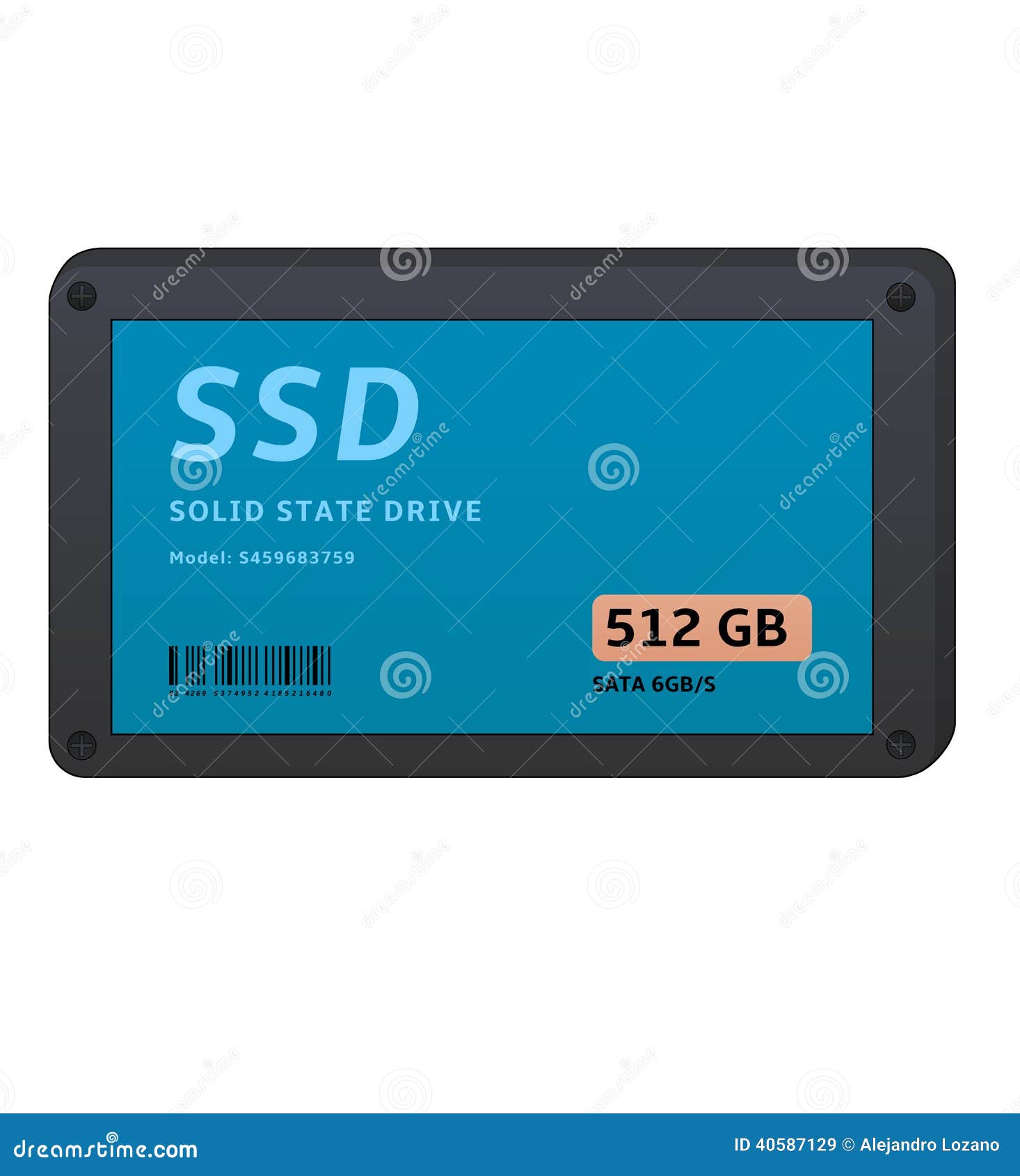 Solid state drives stock vector. Illustration of security - 40587129