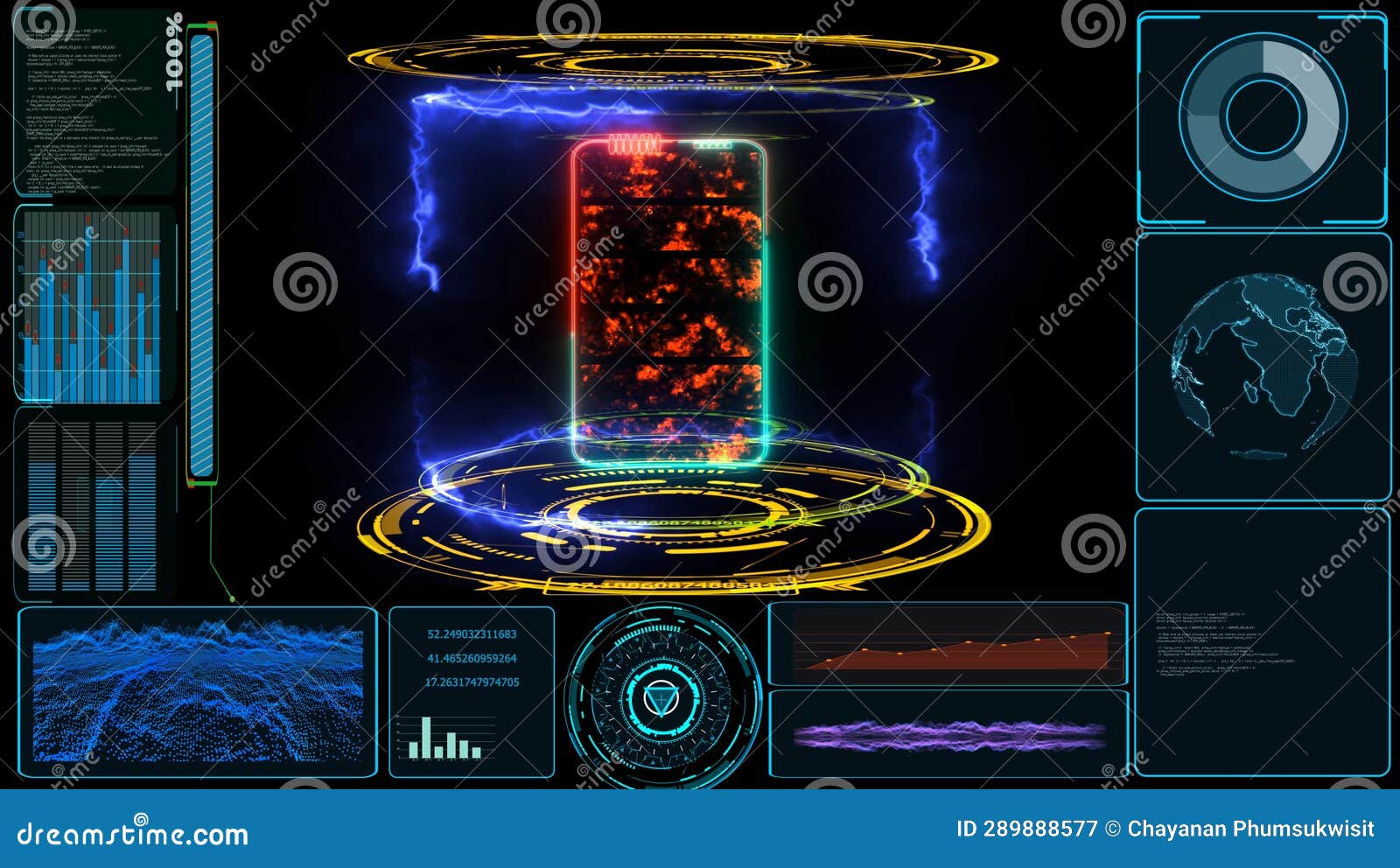 Solid State Powerful Battery in Digital Monitor Laboratory and Loop ...