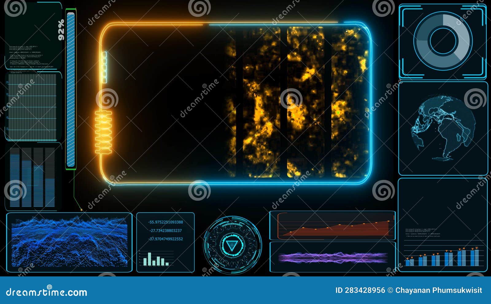 Solid State Powerful Battery Laser Border Orange Blue Loop Energy Fast ...