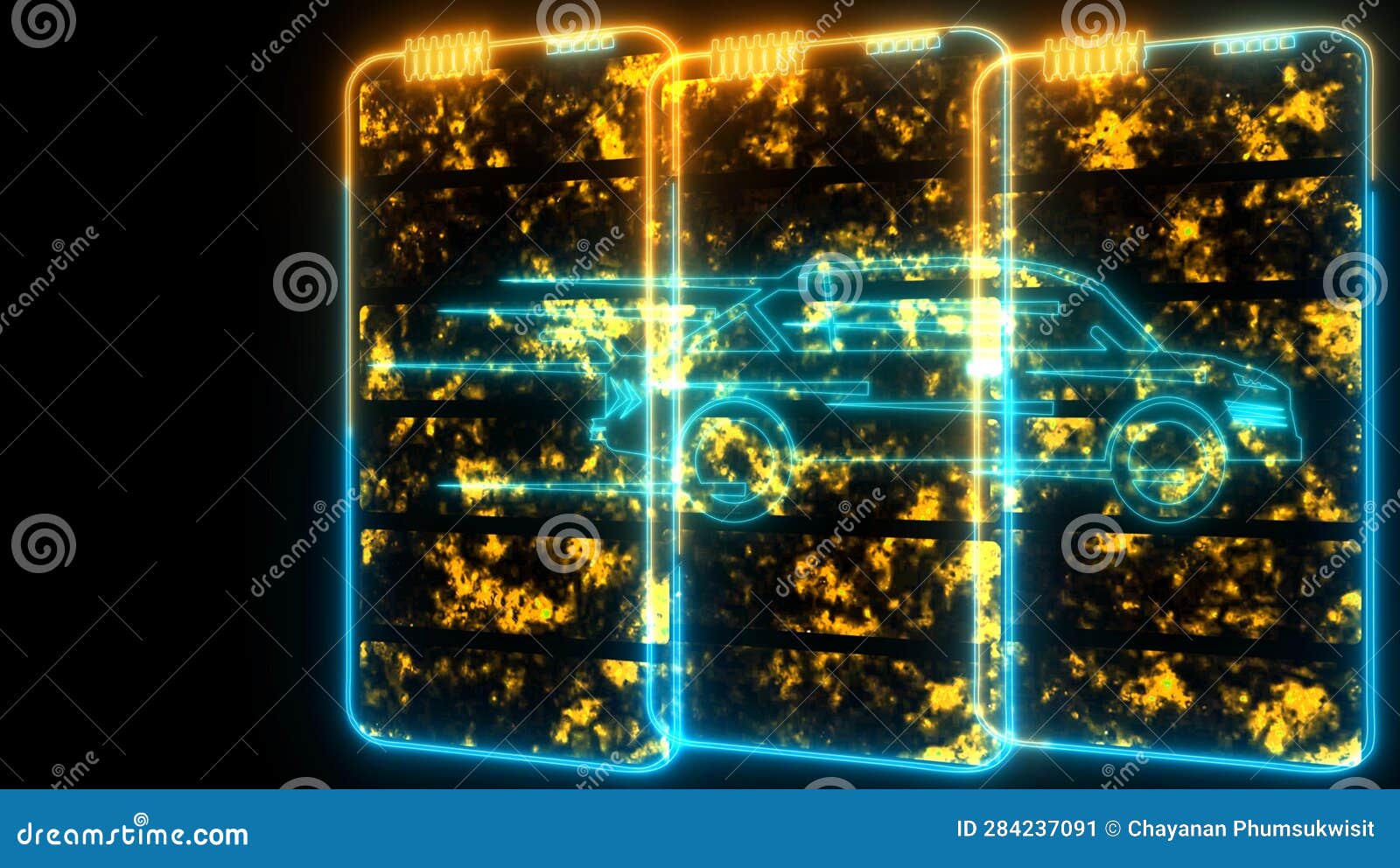 Solid State Powerful Battery Laser Border Orange Blue Loop Energy Fast ...