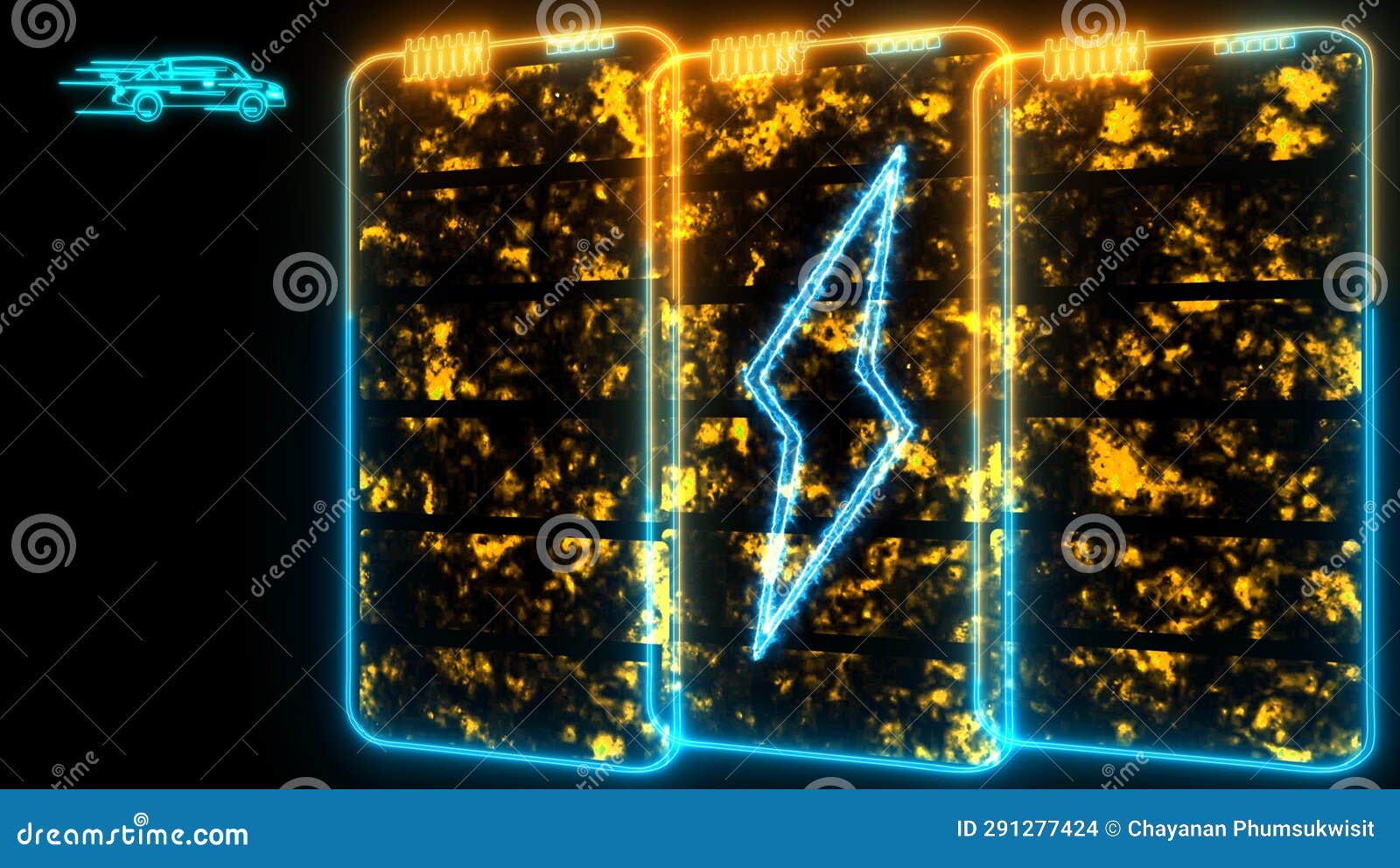 Solid State Powerful Battery Laser Border Orange Blue Loop Energy Quick ...