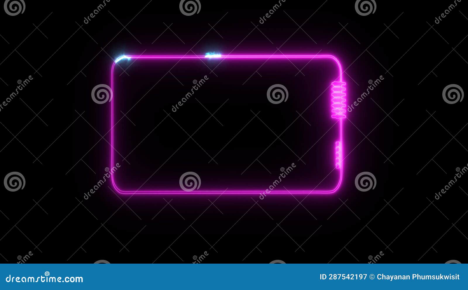 Solid State Powerful Battery Magenta Energy Border Electric Energy Blue ...
