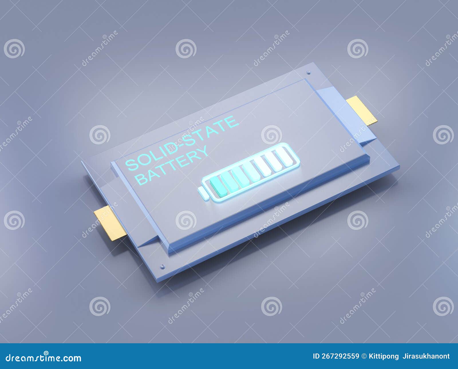 Solid-state Battery or Rechargeable Battery Stock Illustration ...
