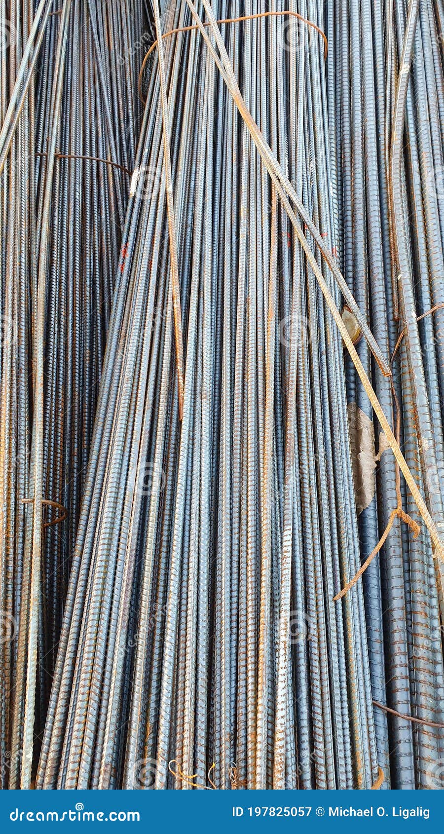 Solid Steel Bars Ready for Shipment and Construction Stock Image ...