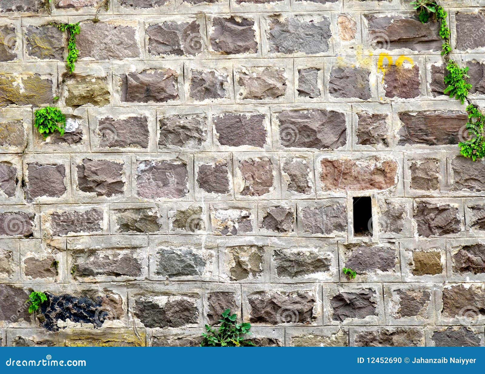 Solid Stone Wall Background Stock Photo - Image of aged, horizontal ...