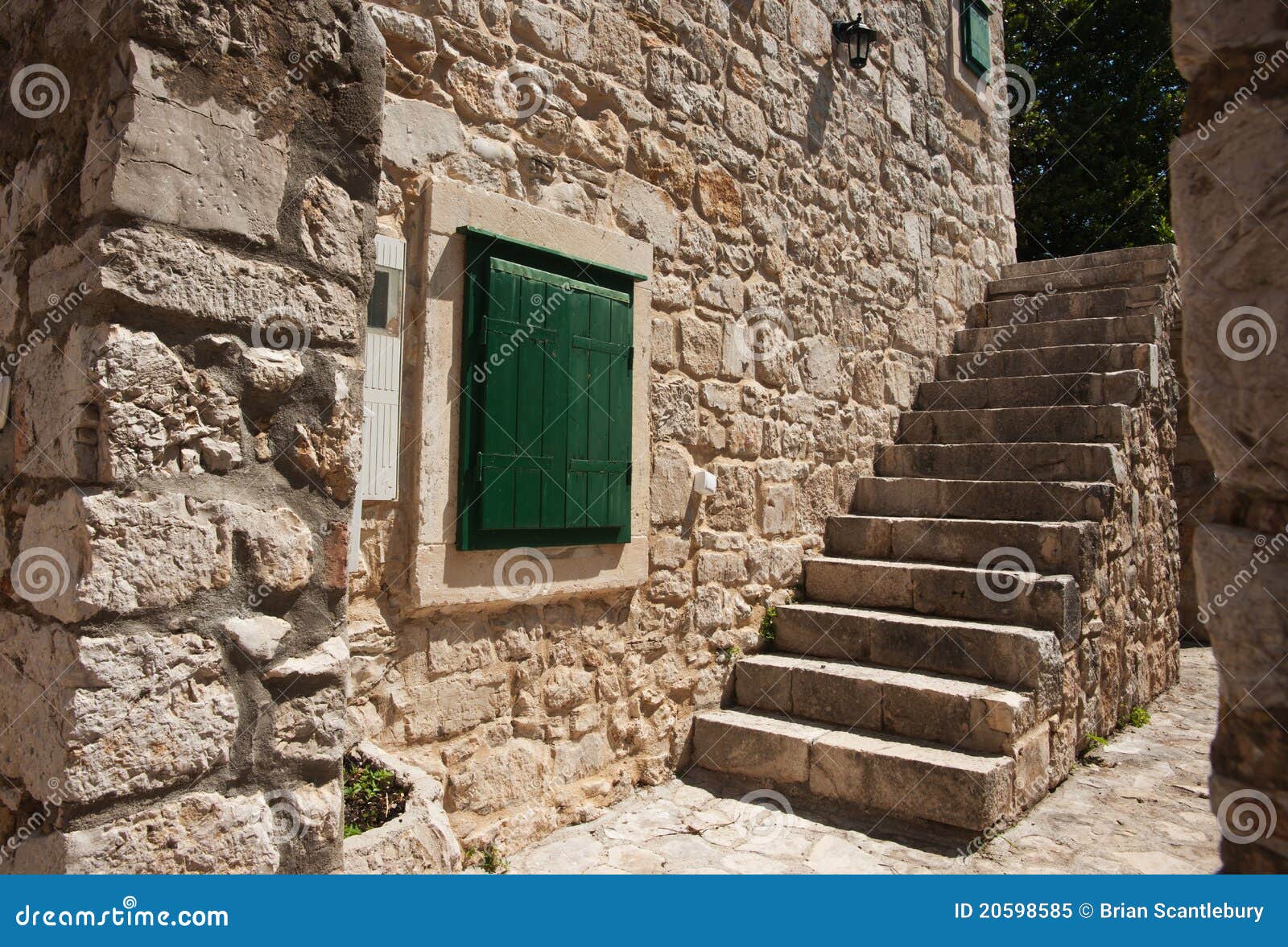 Solid Stone Wall and Steps. Stock Image - Image of rising, last: 20598585