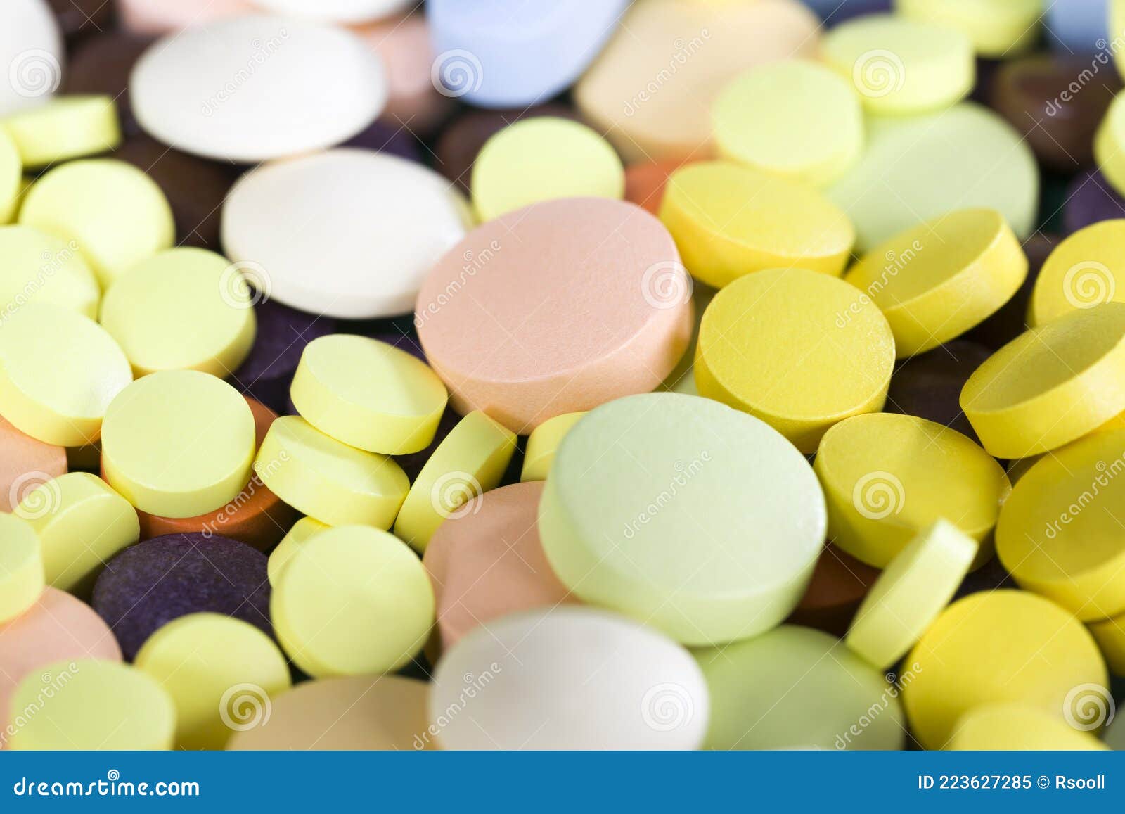 Solid tablets close-up stock image. Image of pharmacy - 223627285