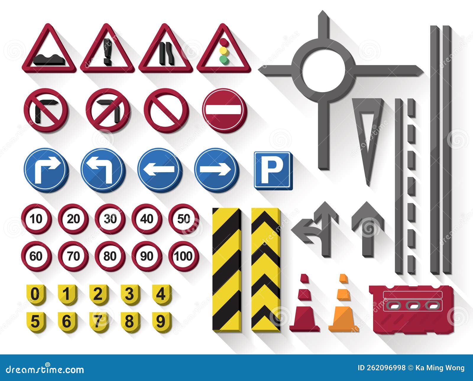 Solid Traffic Signs 1 Vector Illustration Graphic EPS 10 Stock Vector - Illustration of prohibit ...