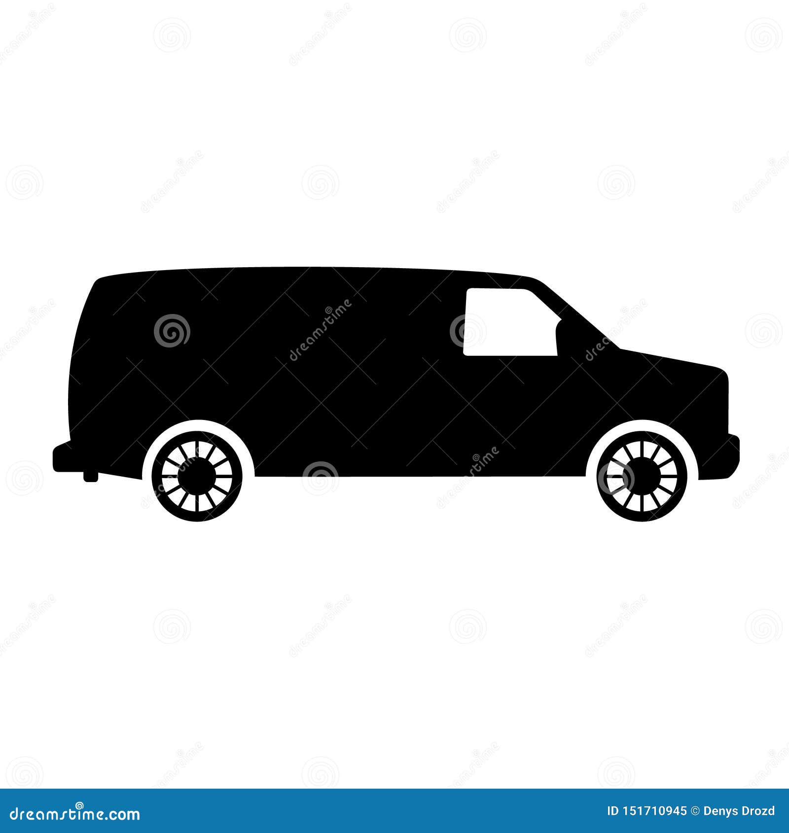 Solid Van Car Icon Vector. Solid Van Car Symbol Illustration. Stock ...