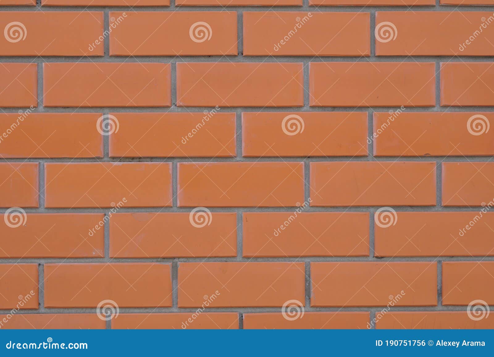Solid Wall of Red Whole Brick, Texture, Background Stock Photo - Image ...