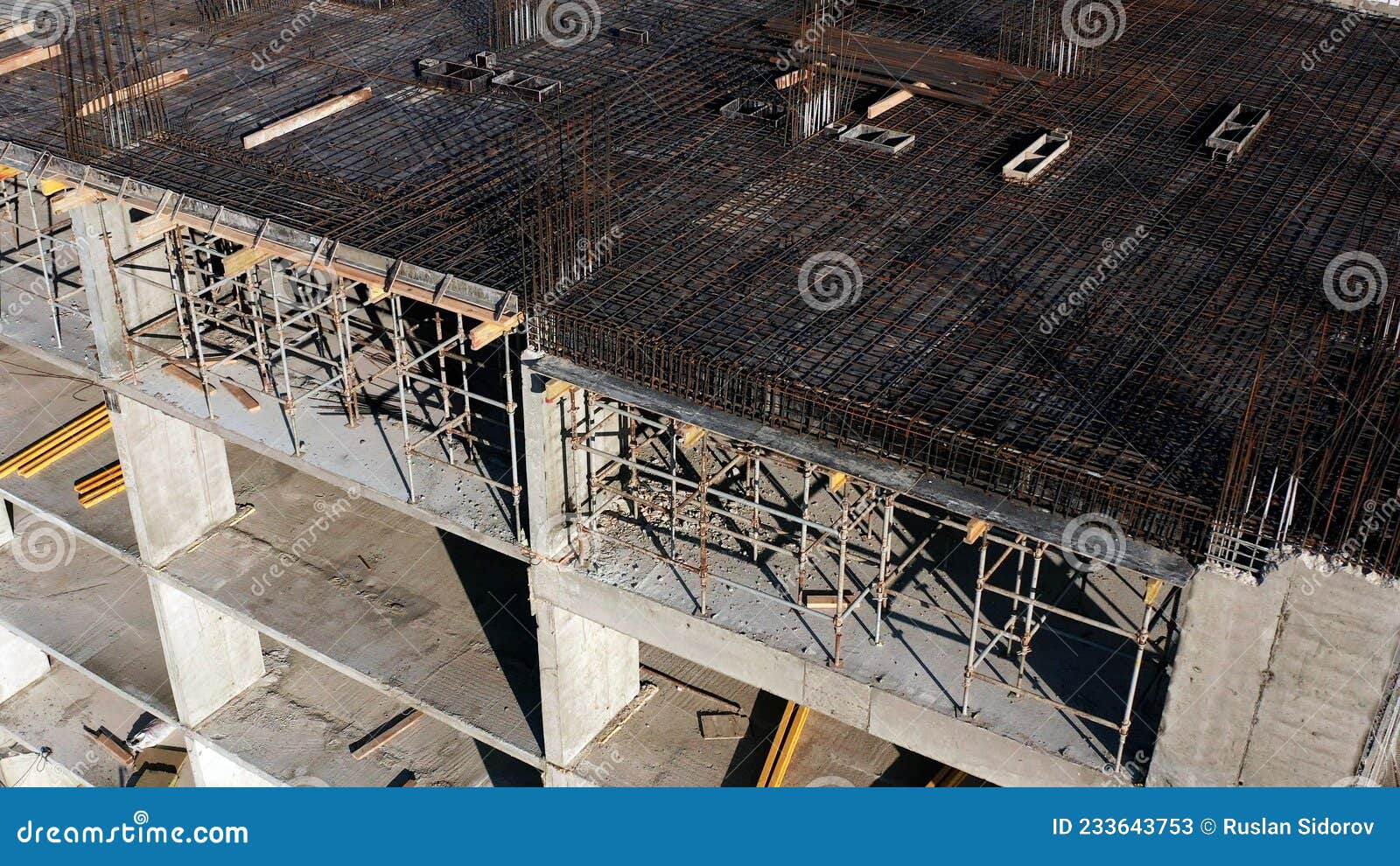 Solid Walls of Concrete. the Framework for the Walls. Formwork for ...