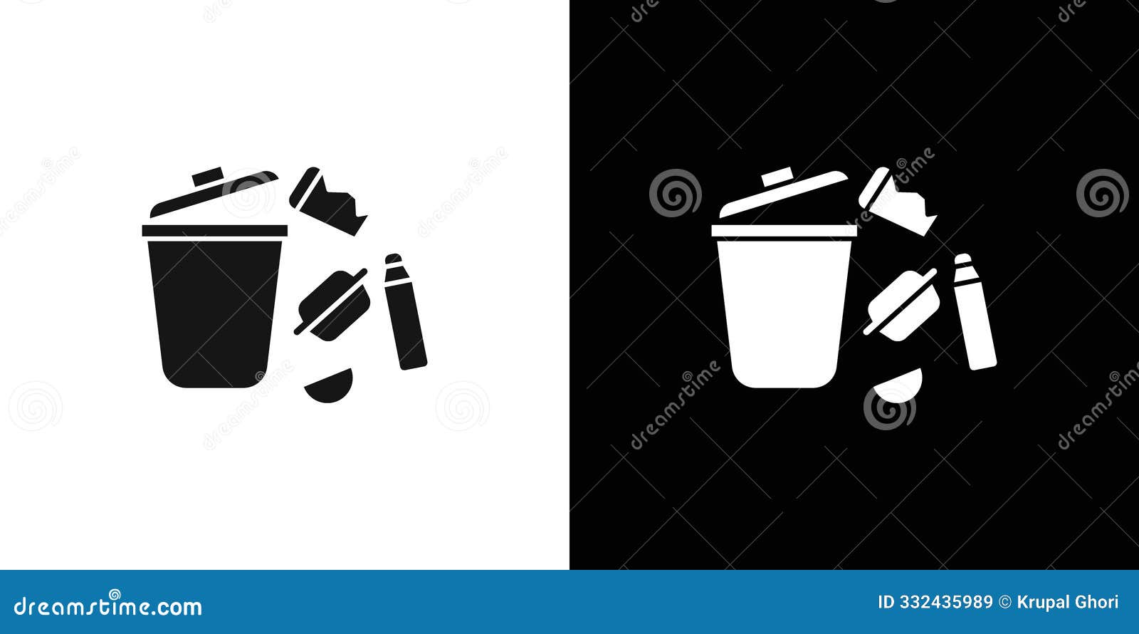 Solid Waste Icon Black Line Art Vector Logo | CartoonDealer.com #327910569