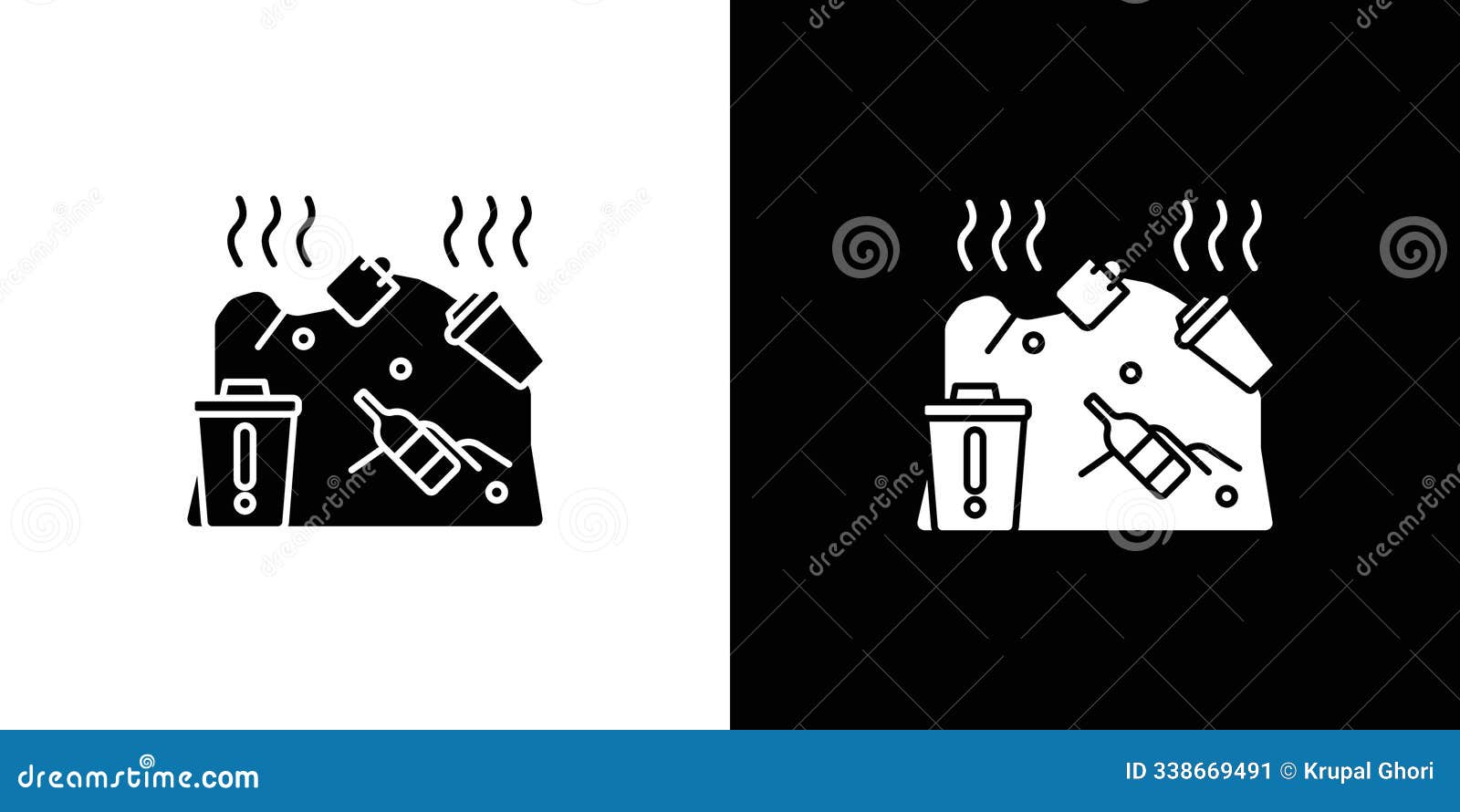 Solid Waste Icon Art Design Illustration Stock Vector - Illustration of ...