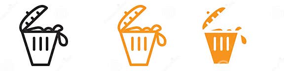 Solid Waste Icon Set Recycling and Disposal Illustrations for ...