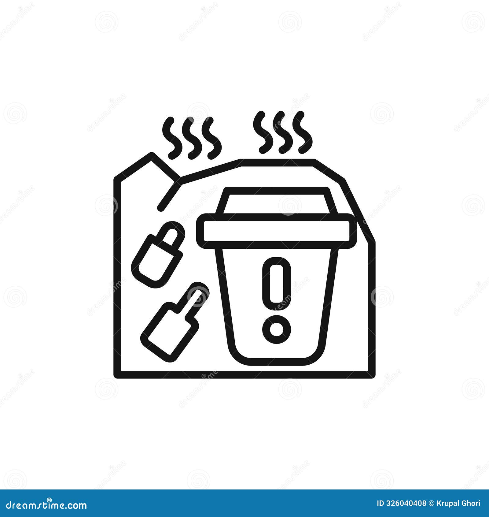 Solid Waste Logo Sign Vector Outline Stock Illustration - Illustration ...