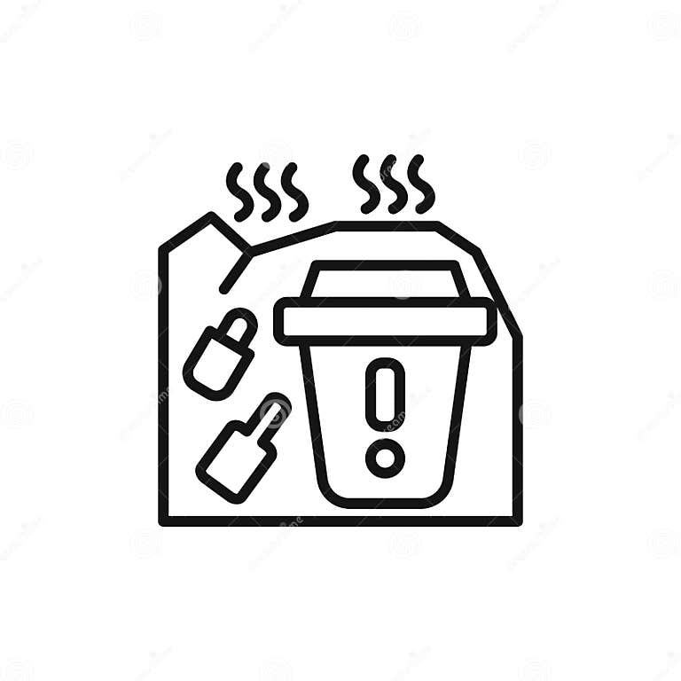 Solid Waste Logo Sign Vector Outline Stock Illustration - Illustration ...