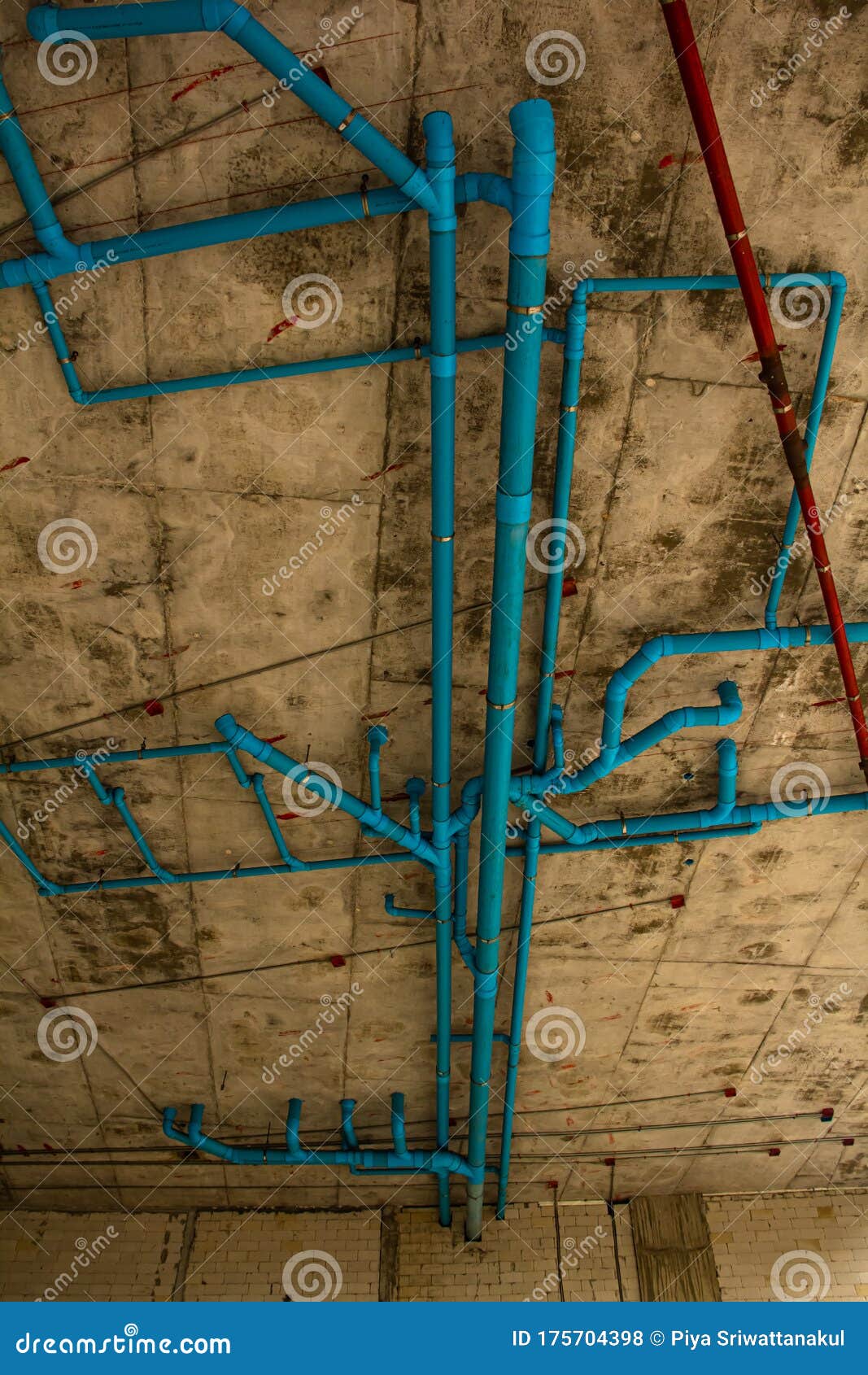 Solid Waste & Sanitary PVC Pipeline Stock Photo - Image of fitting ...