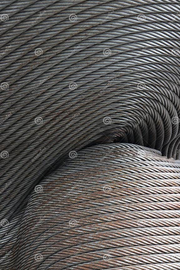Solid Wavy Texture of Metal Rope Cord Twist Stock Image - Image of line ...